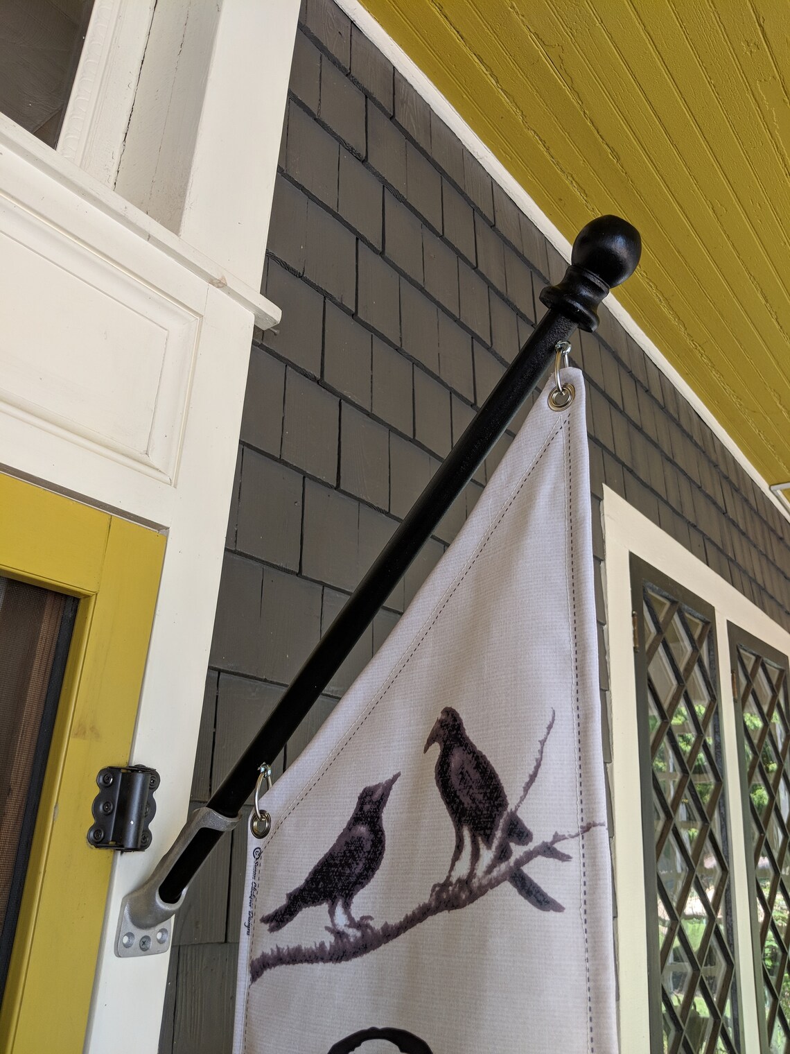 DESIGNER OPEN FLAG Friendly Crows Perched on a Branch - Etsy