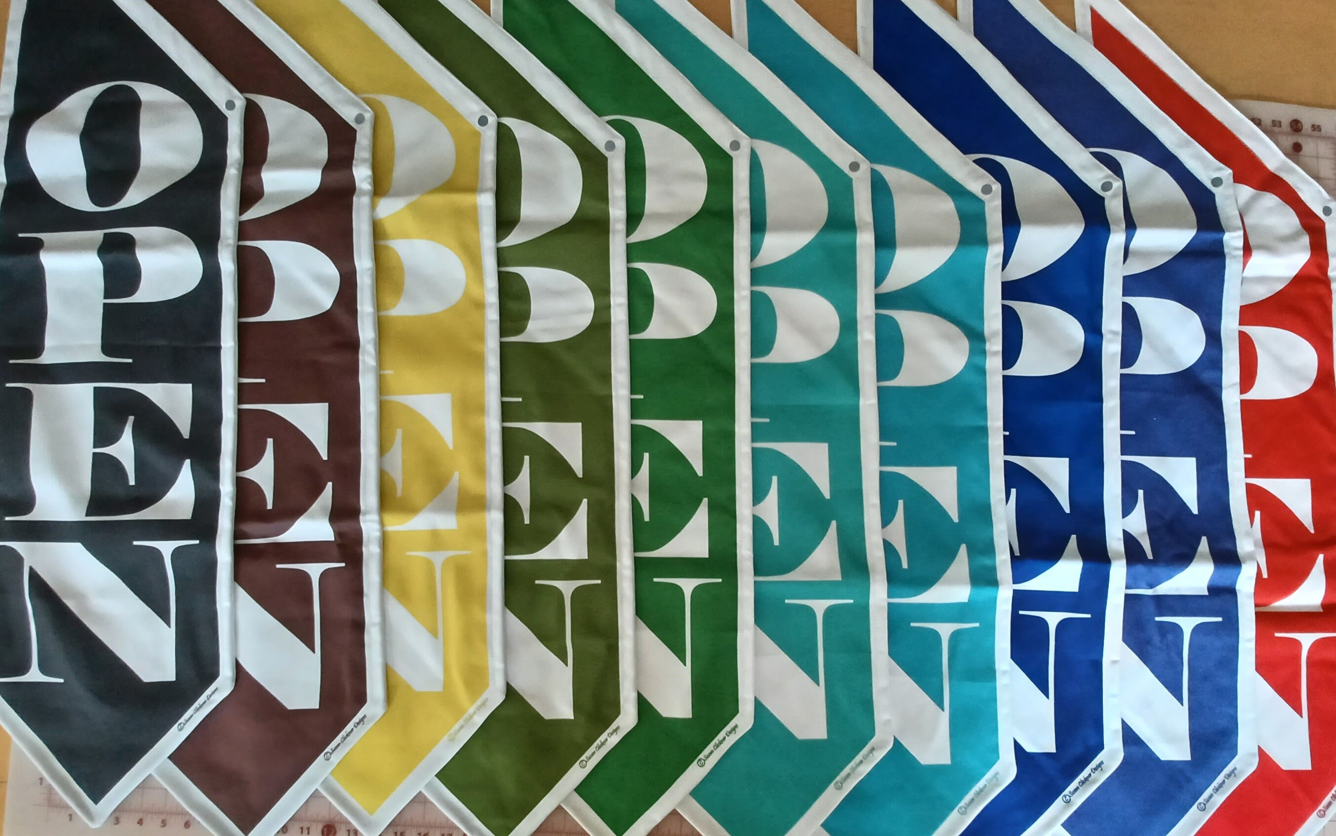 ELEGANT OPEN Full COLORS Flag Double Sided Outdoor Canvas - Etsy