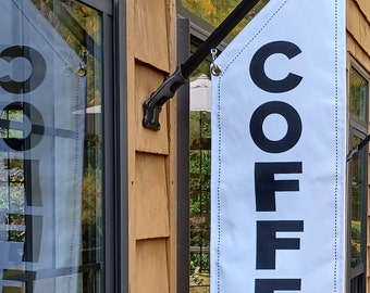 ELEGANT COFFEE Flag 2 Sided Heavy Canvas Pole & Bracket - Etsy