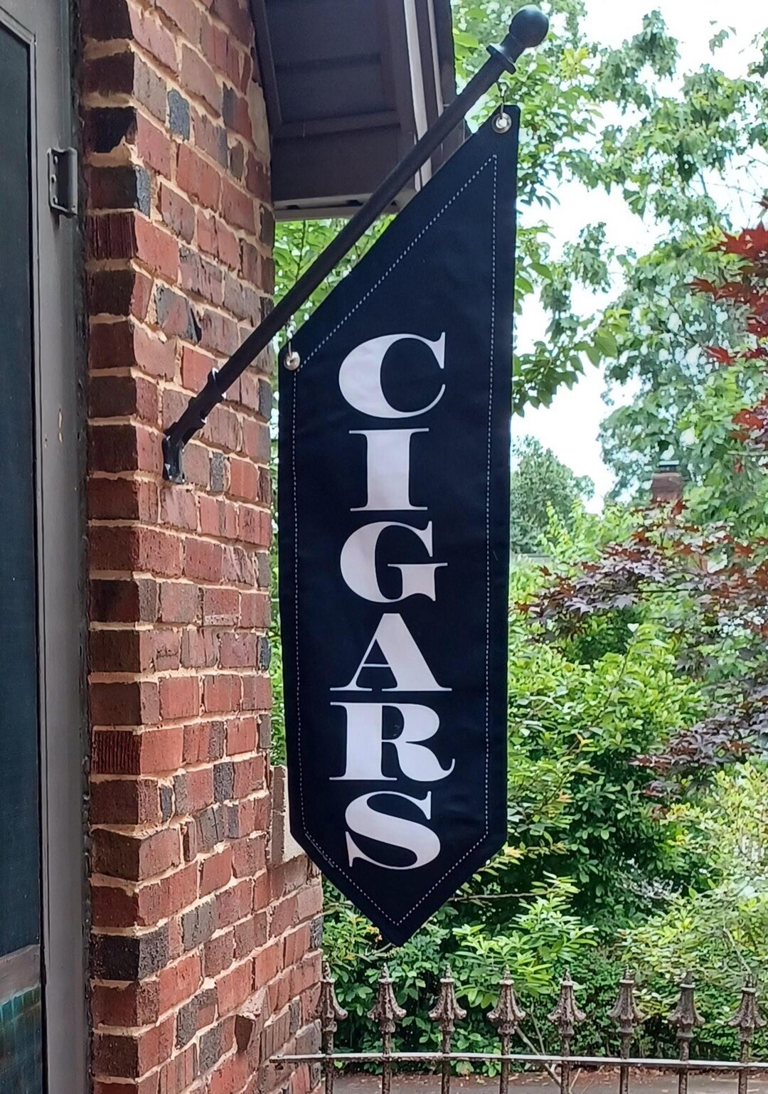 ELEGANT CIGARS FLAG * 2 Sided * Heavy Canvas * Pole & Bracket Included ...