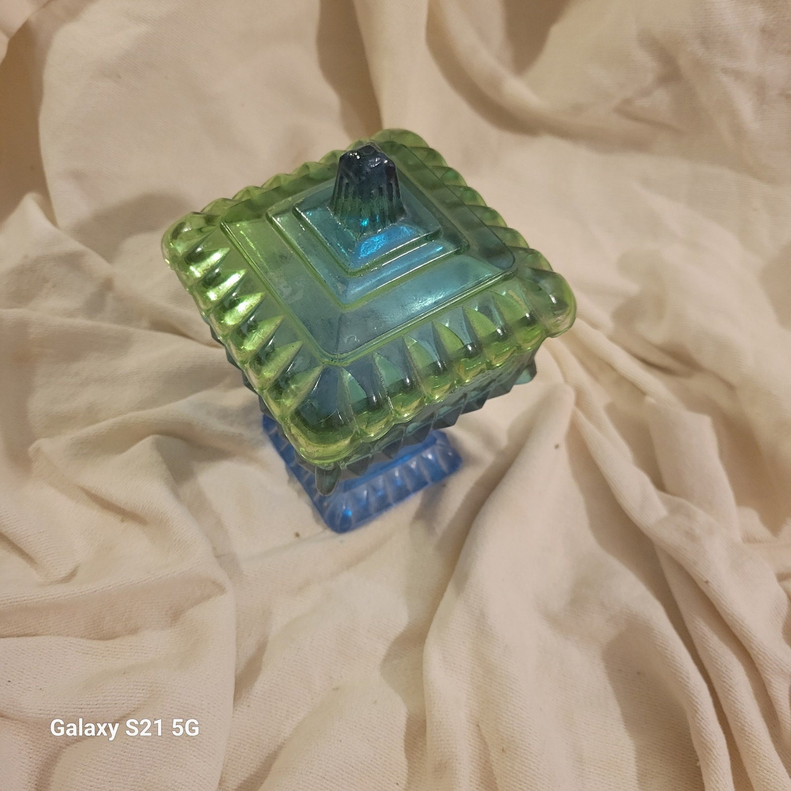 Vintage Jeanette Glass Wedding Cake Box - Etsy