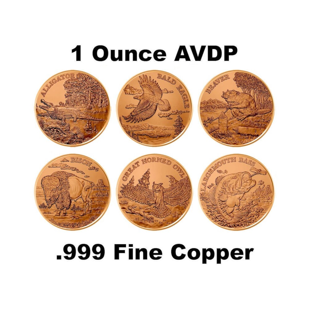 American Wildlife Series 1 Oz .999 Pure Copper Round Challenge Coin - Etsy