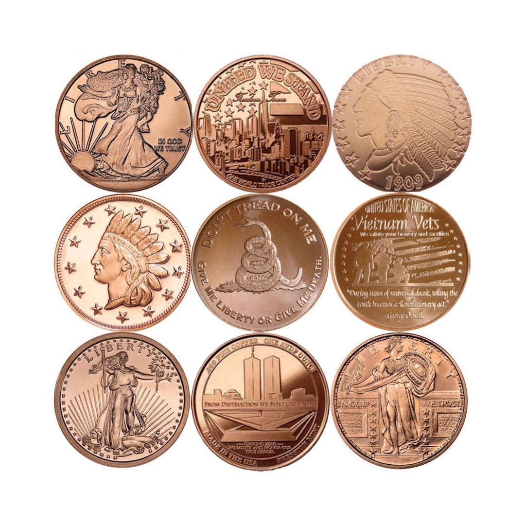 Presston Mint 1 Oz .999 Pure Copper Rounds / Challenge Coins - Etsy