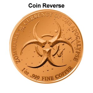 Zombucks Series 1 Oz .999 Pure Copper BU Round / Challenge Coin - Etsy
