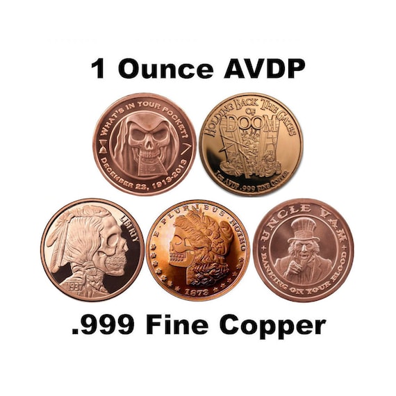 1 Oz .999 Pure Copper BU Round Challenge Coins | Etsy