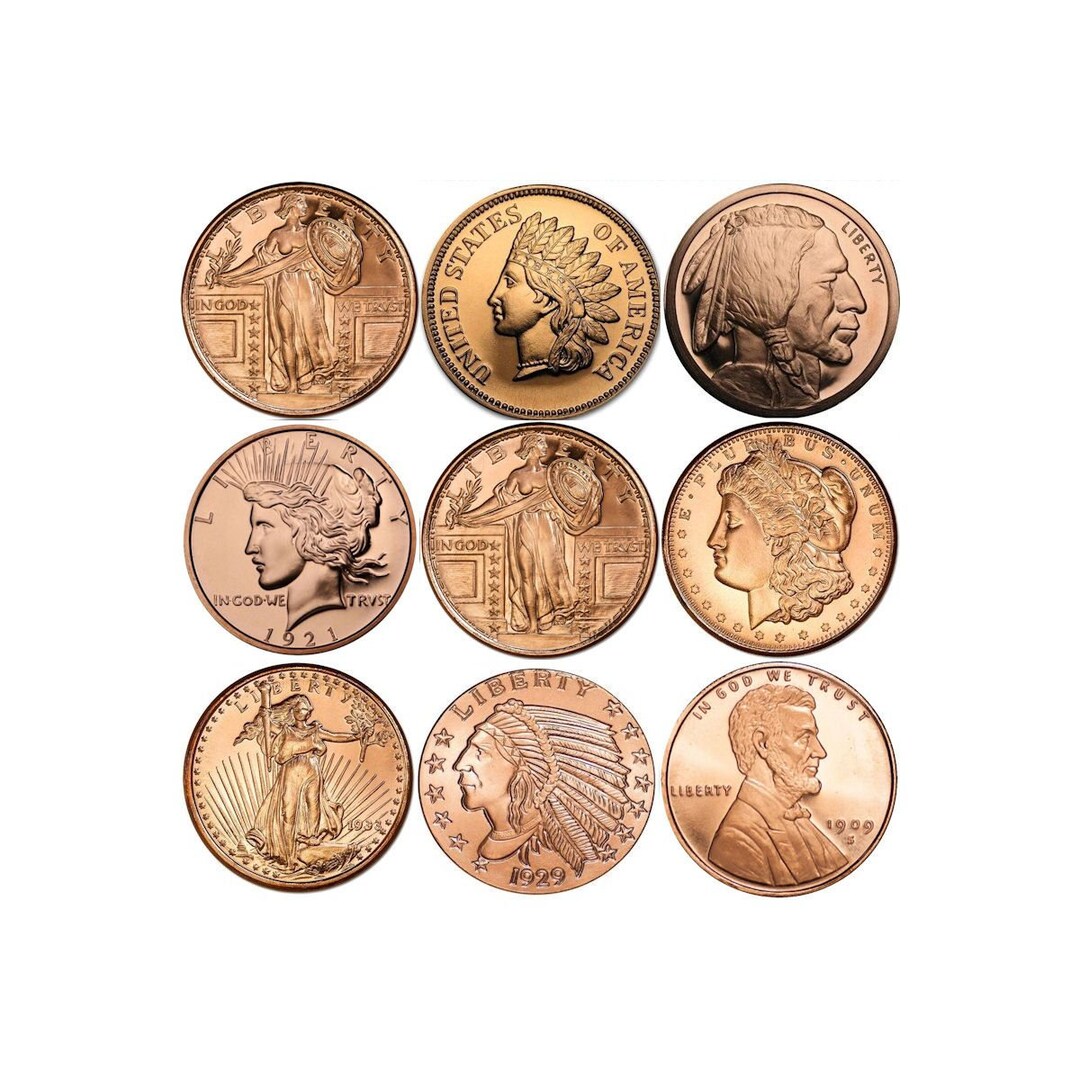 1 Oz .999 Pure Copper Round Challenge Coins - Etsy