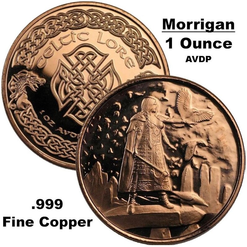 Celtic Lore Series 1 oz .999 Pure Copper Round Challenge Coin | Etsy