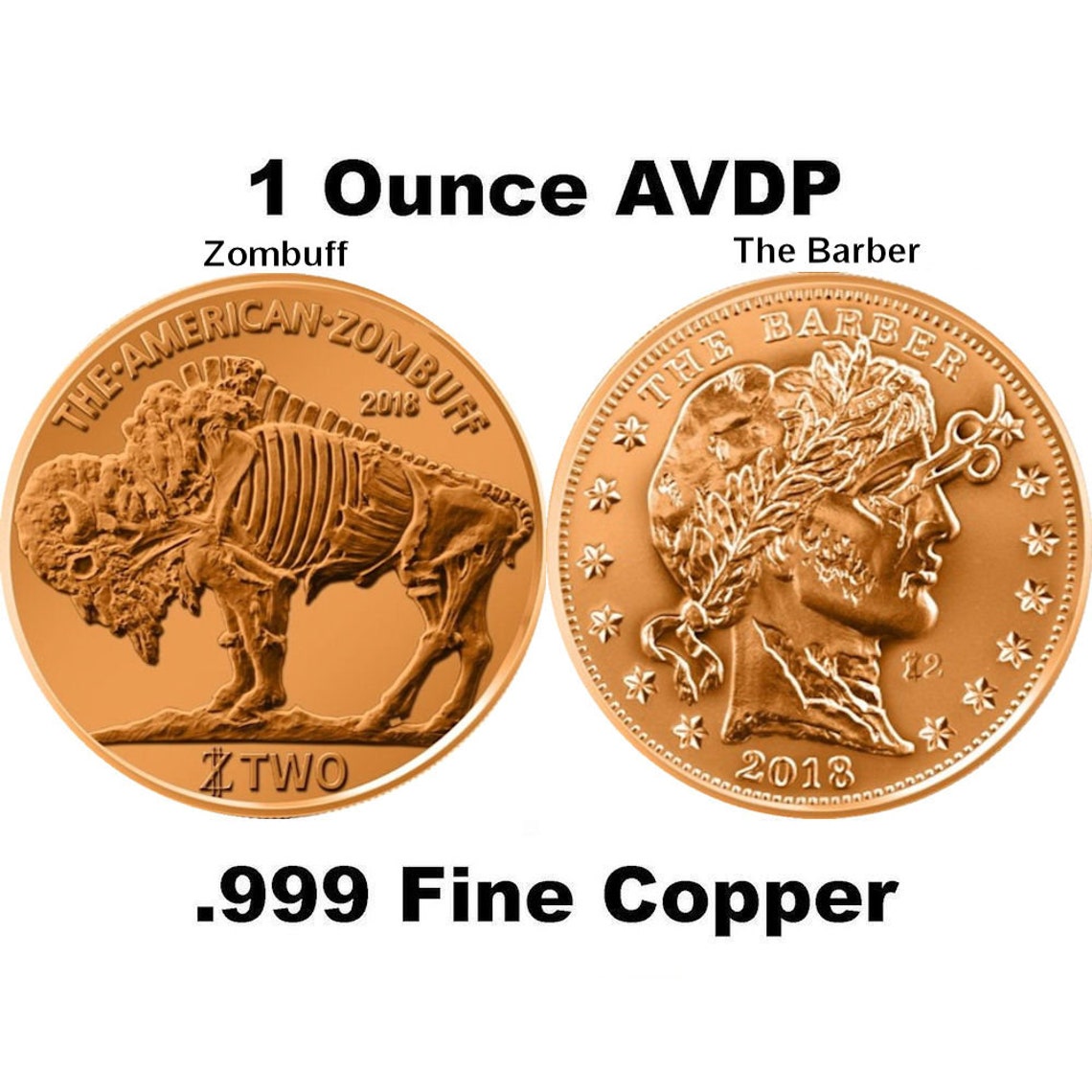 Zombucks Series 1 Oz .999 Pure Copper BU Round / Challenge Coin - Etsy