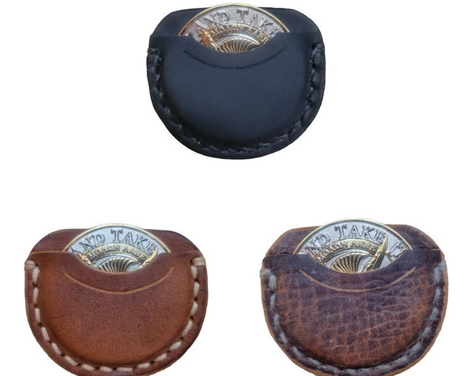 Handmade Leather Coin Slip EDC Challenge Coin Copper Round Italian ...