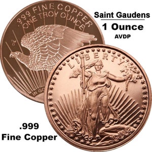 Currency Designs 1 Oz .999 Pure Copper Round Challenge Coins 9 Designs ...