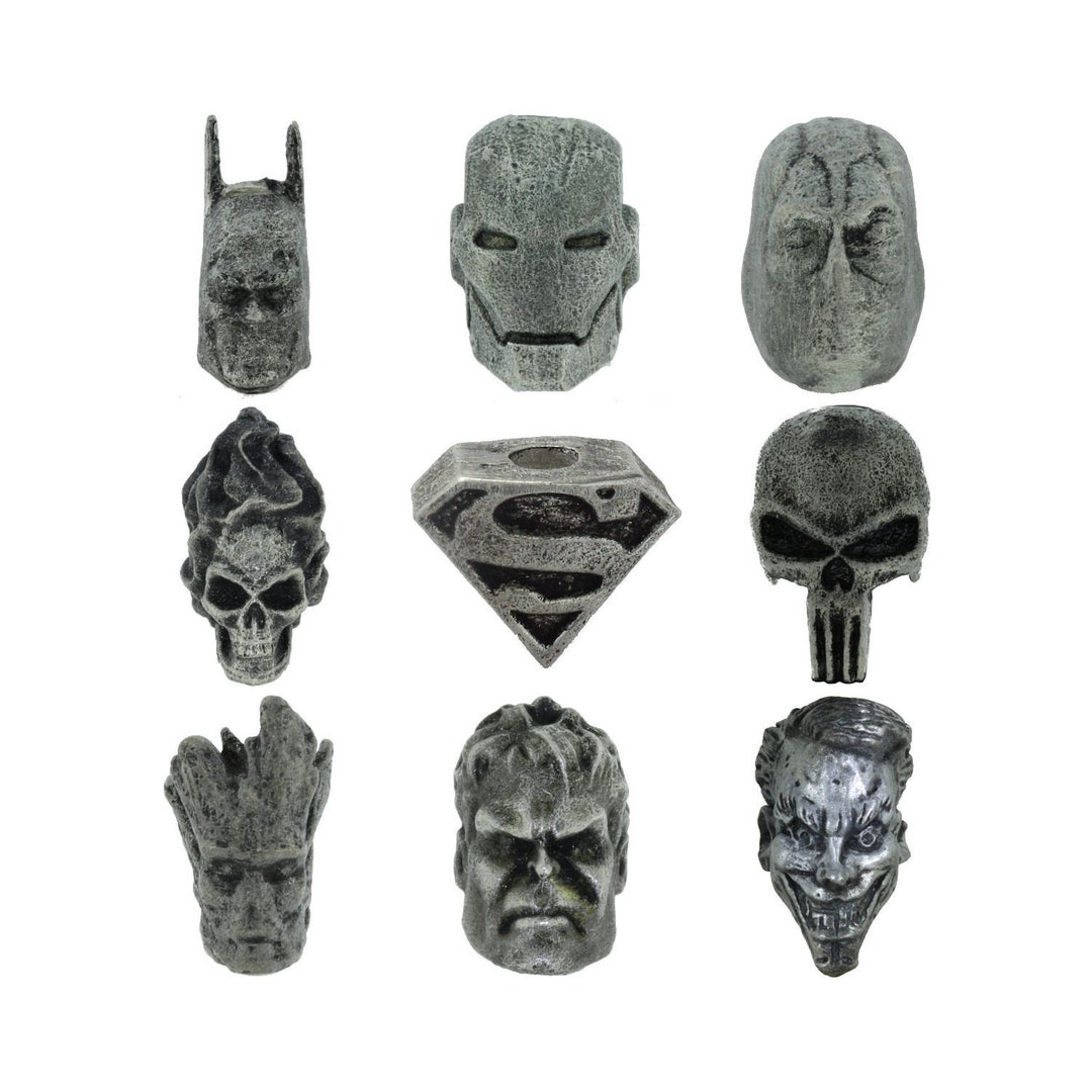Comic Book Characters Paracord/leather Beads in Pewter Ships From USA ...