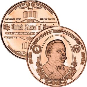 Bank Note Series 1 Oz .999 Pure Copper BU Round / Challenge Coin - 7 ...
