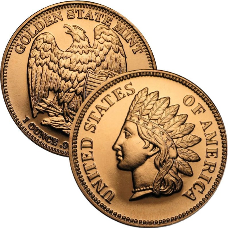 1 Oz .999 Pure Copper Round Challenge Coins | Etsy