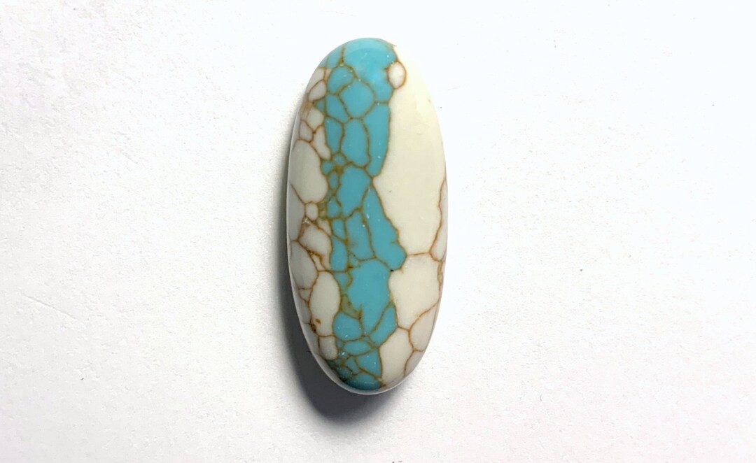 Howlite Blue and White Cabochon Oval 14x30mm Cabochon - Etsy