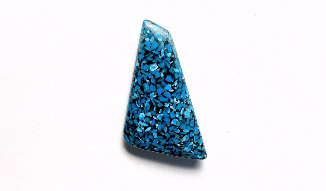 Compressed Turquoise Cabochon Freeform 25x45 Mm Cabochon - Etsy