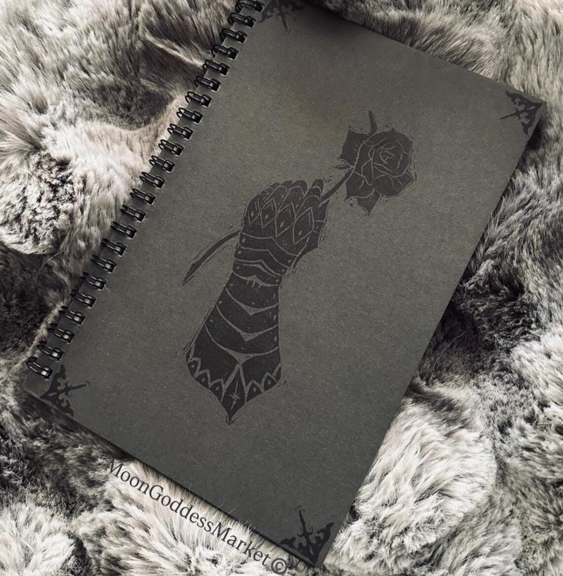 Hand Printed Knight Gauntlet Journal: Medieval Goth A5 Notebook - Etsy