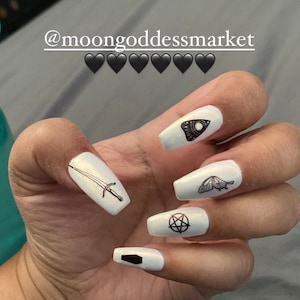 Pagan Ouija Board Witch Nail Decals Waterslide Type Mystical Magickal ...