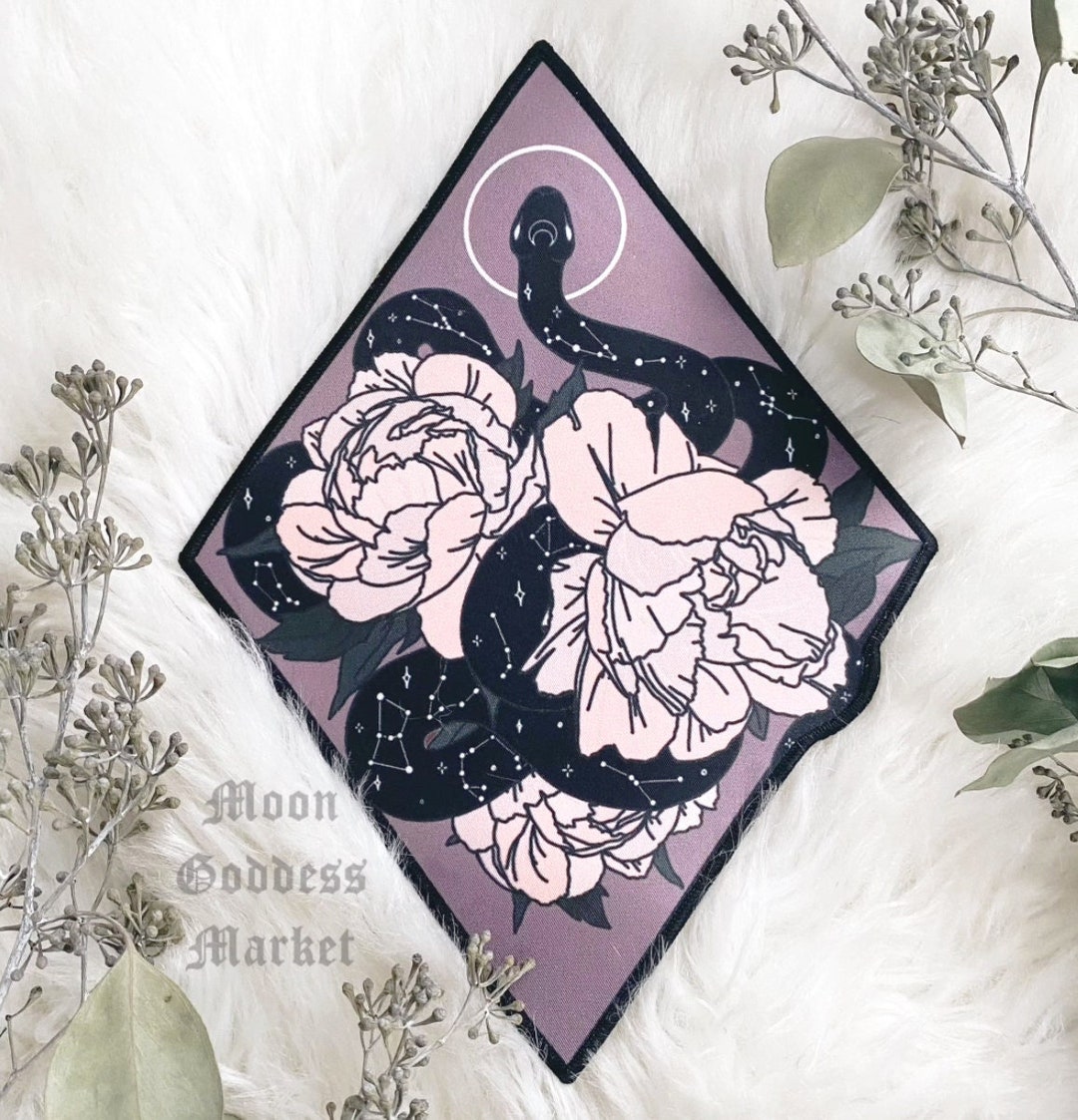 10 Large Iron on Patch by MGM Celestial Snake Patch - Etsy