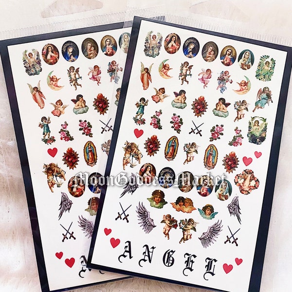 Angel Nail Decals - Etsy