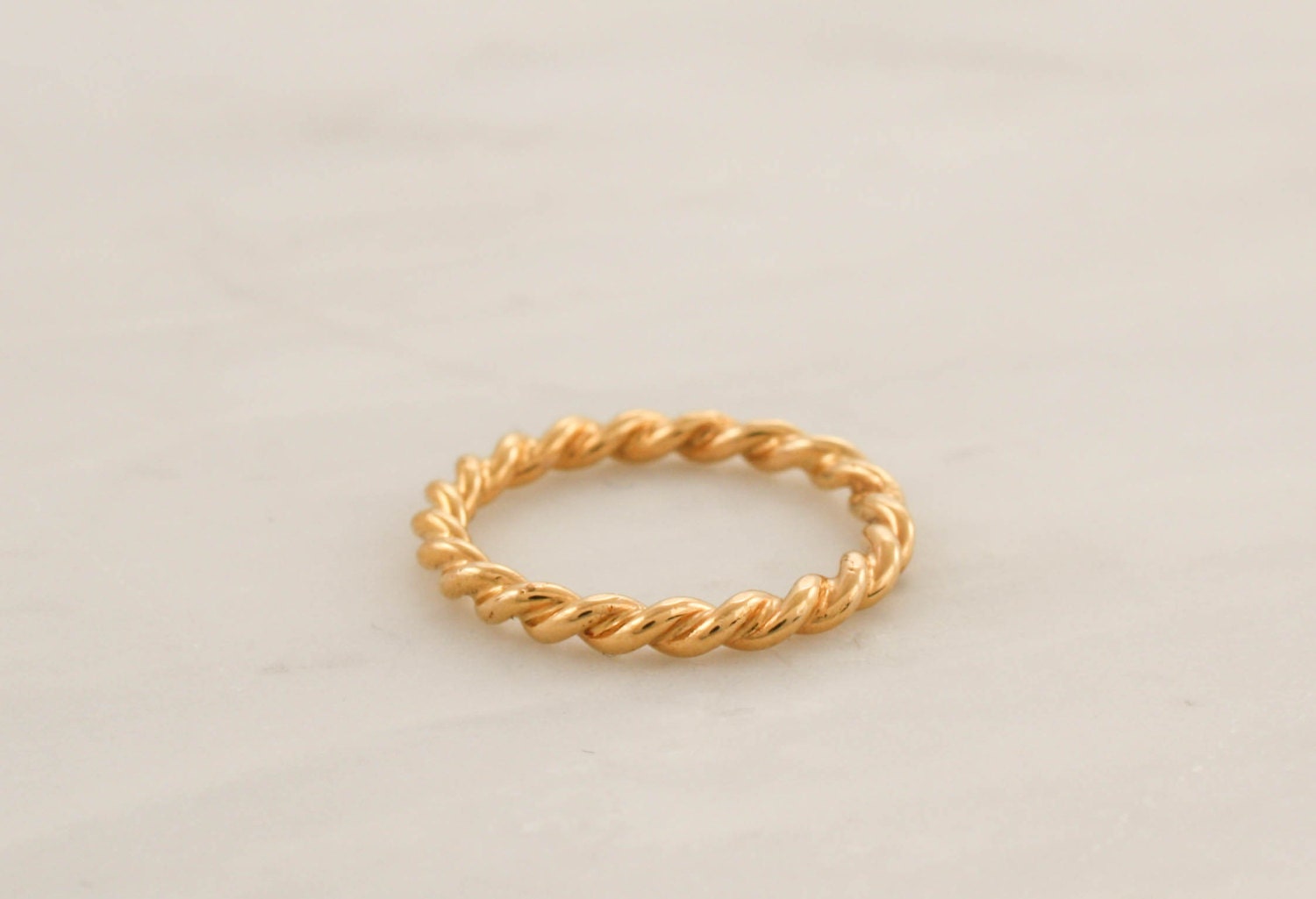 Set of 3 Twist Infinity Stacking Rings in 14K Rose White and | Etsy