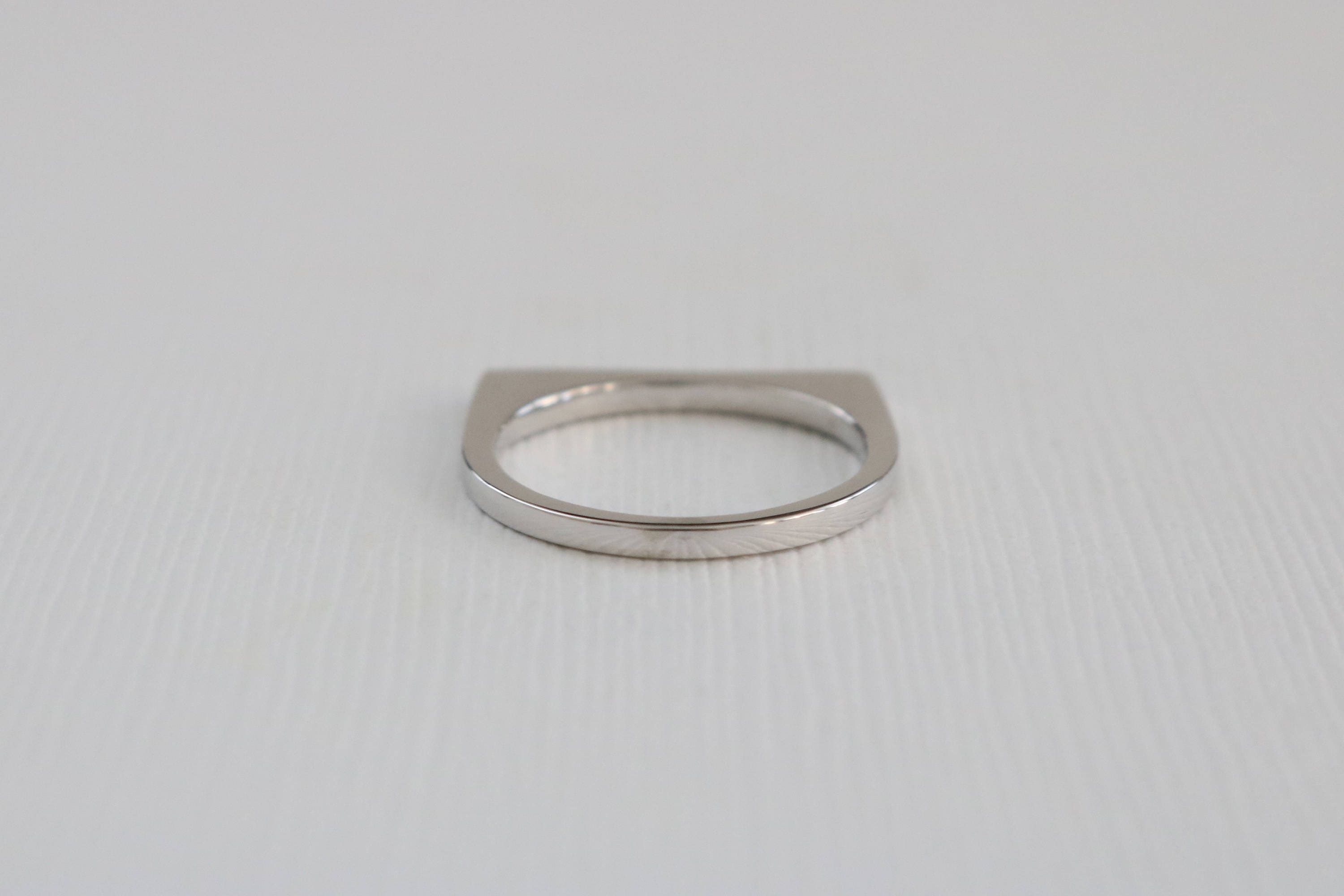 Tri-color Bar Milgrained Diamond Ring in 14K Gold | Etsy
