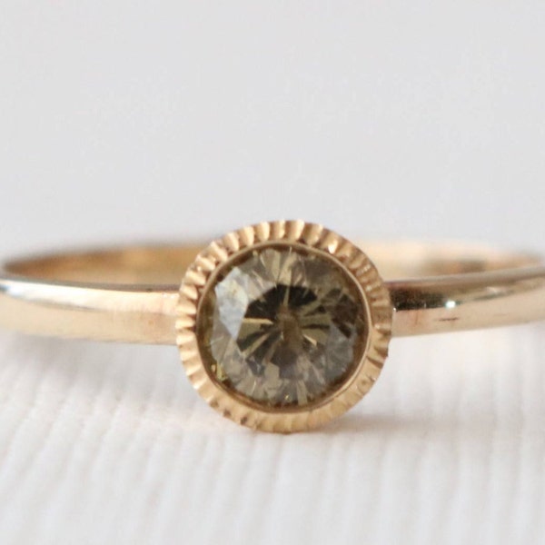 Milgrain Bezel Ring - Etsy
