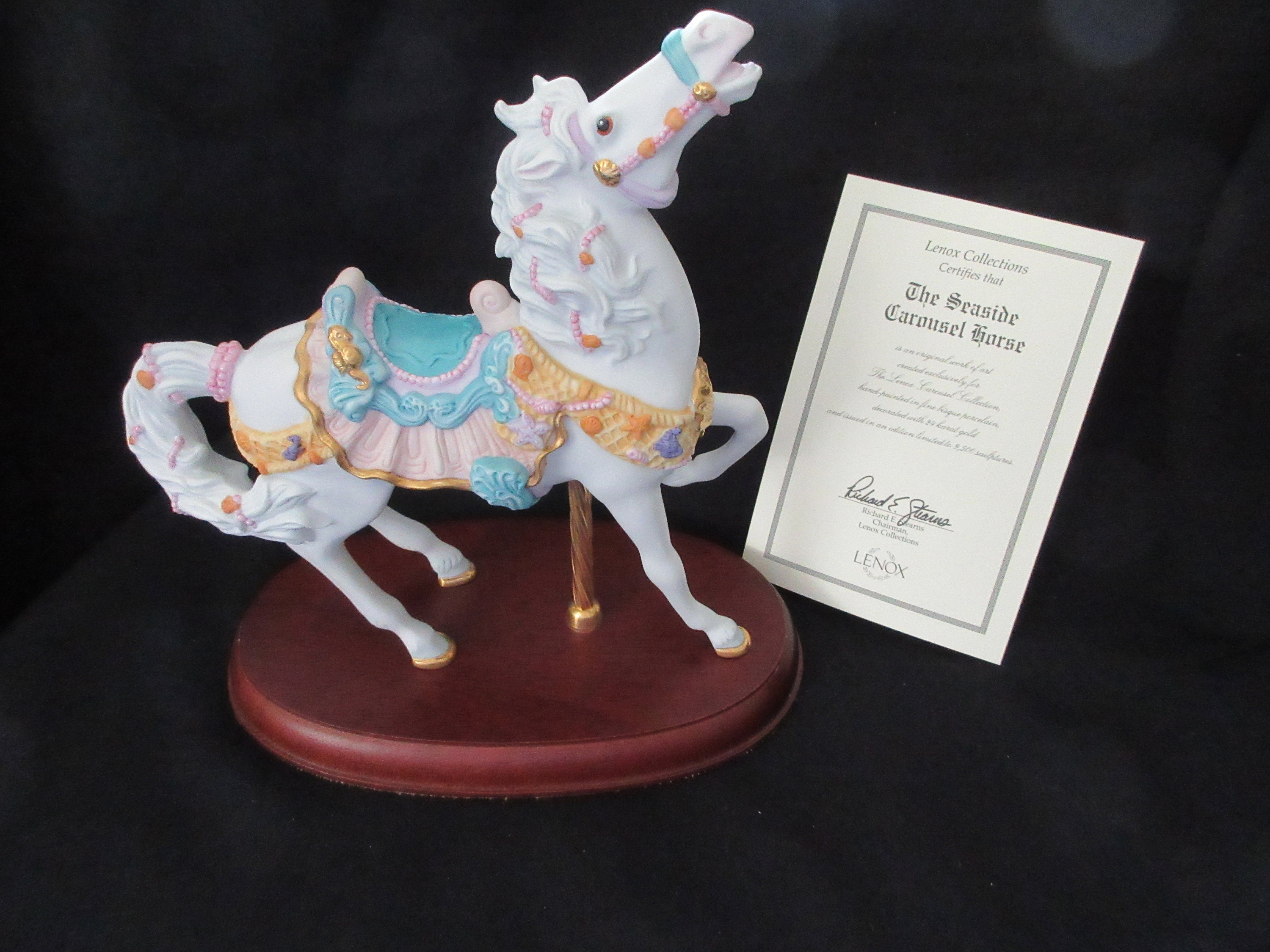 Lenox 1993 Seaside Carousel Horse, Figurine, Christmas, Limited Edition ...