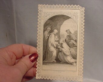 Lace holy card | Etsy