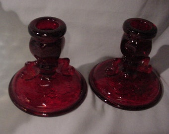 Fenton candlesticks | Etsy