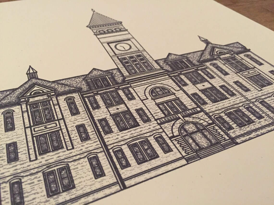 Tillman Hall Clemson University Print Multiple Sizes | Etsy