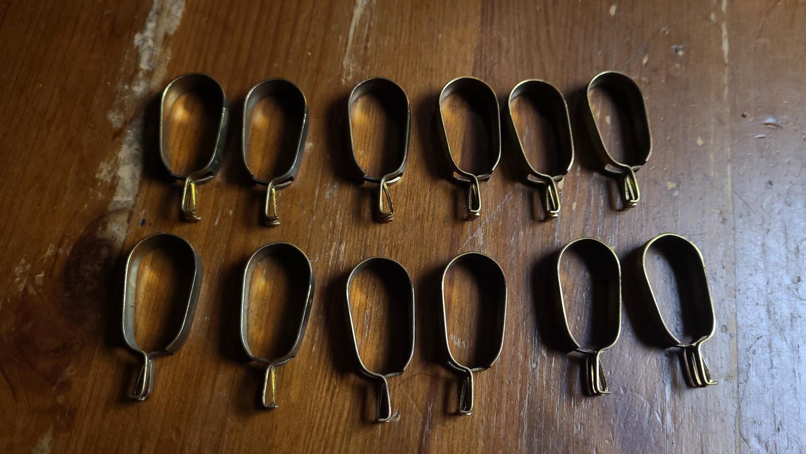 Vintage Brass Tone Metal Cafe Curtain Clip Rings - Etsy