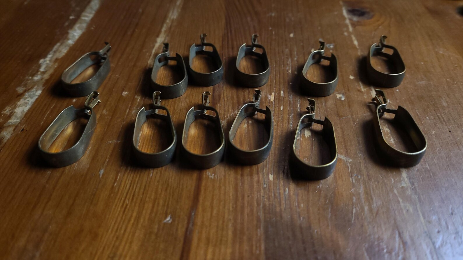 Vintage Brass Tone Metal Cafe Curtain Clip Rings - Etsy