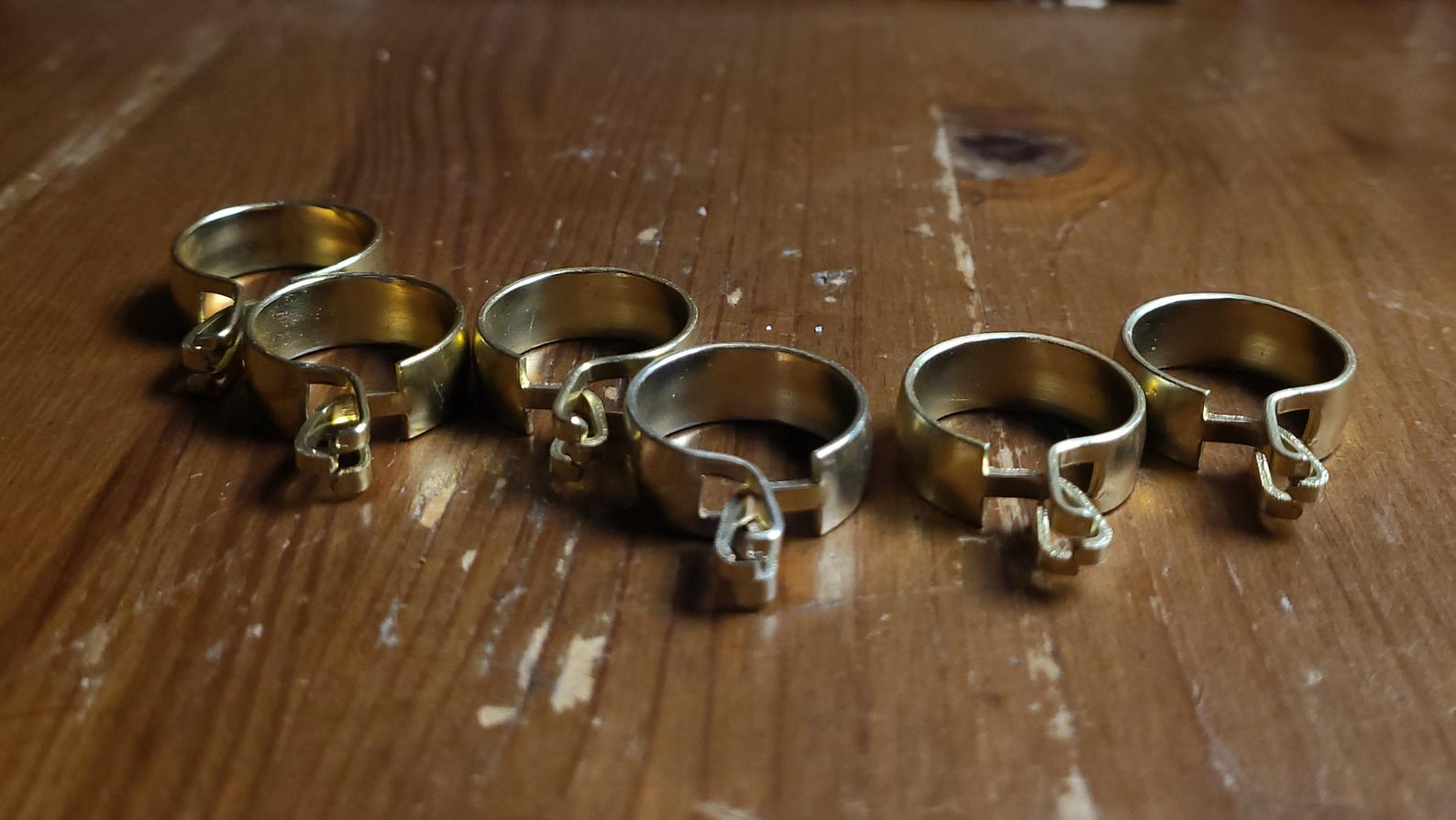 Vintage Brass Tone Metal Cafe Curtain Clip Rings - Etsy