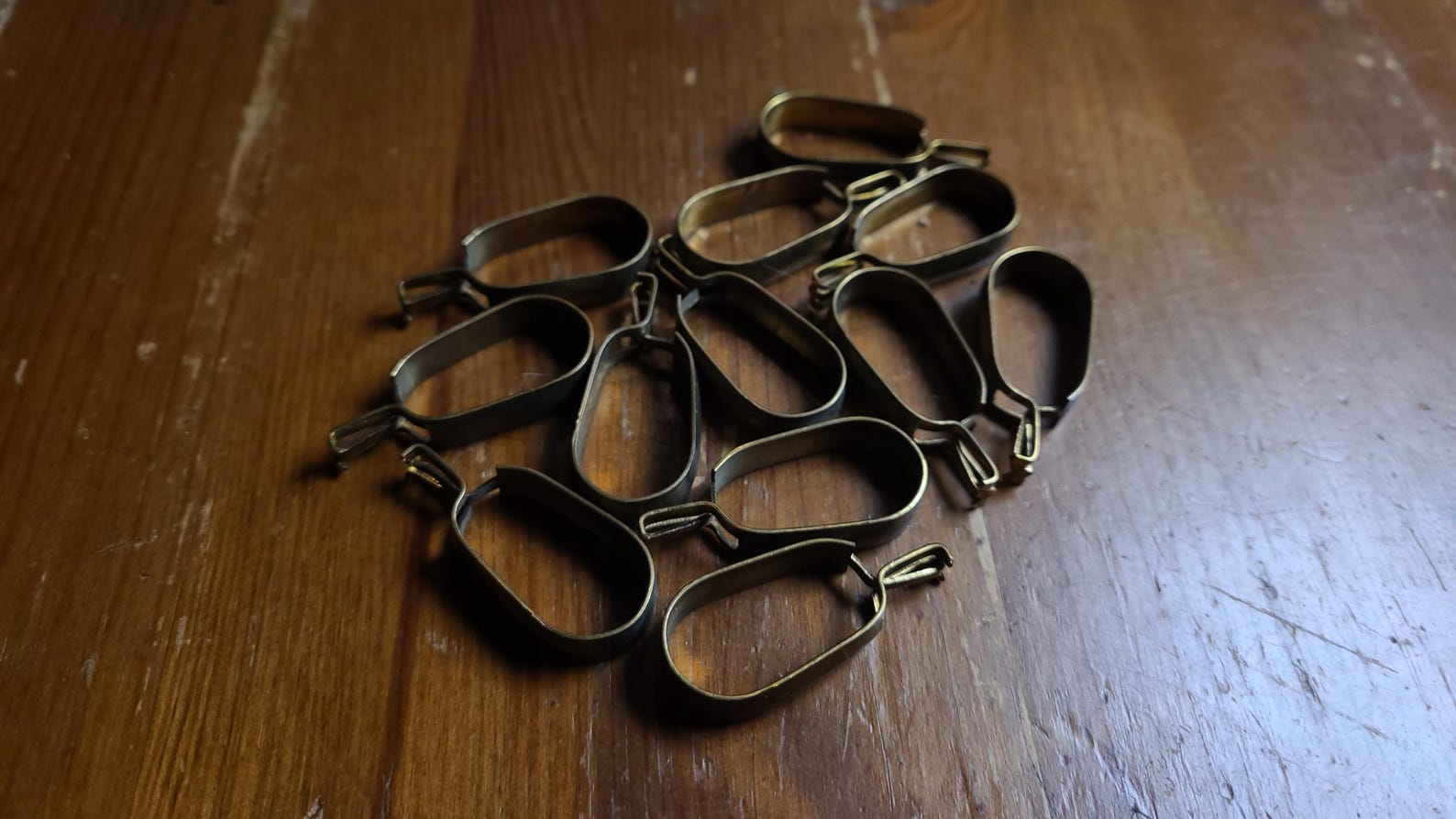 Vintage Brass Tone Metal Cafe Curtain Clip Rings - Etsy