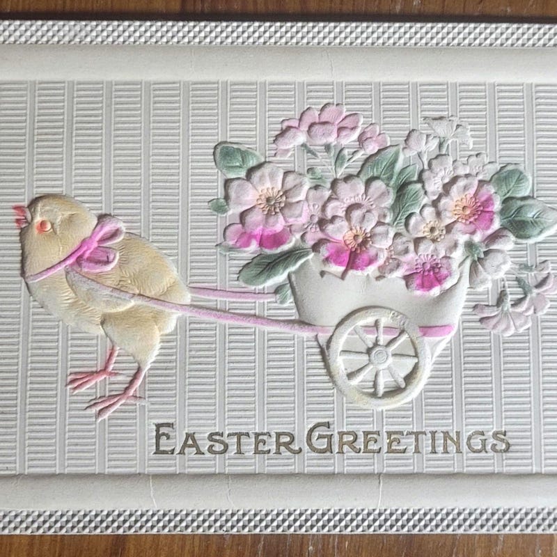 Embossed Easter Postcard - Etsy