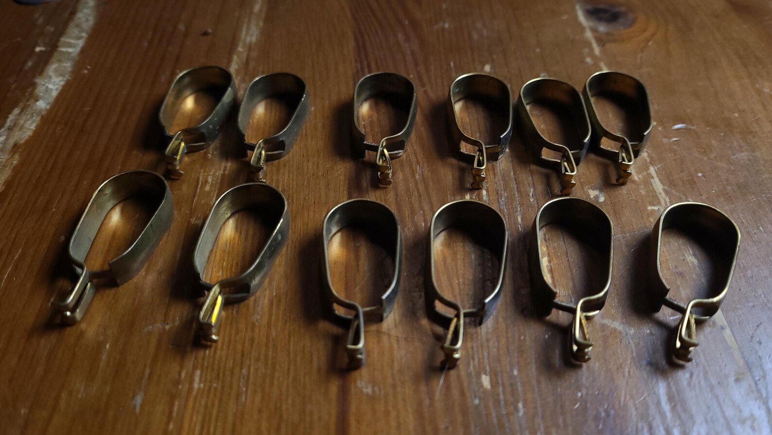 Vintage Brass Tone Metal Cafe Curtain Clip Rings - Etsy