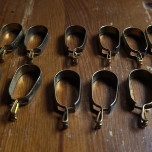Vintage Brass Tone Metal Cafe Curtain Clip Rings - Etsy