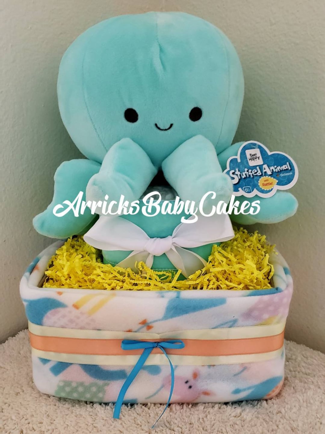 The "happy Octopus" Unisex Diaper Cake~arricksbabycakes~baby Items~baby ...