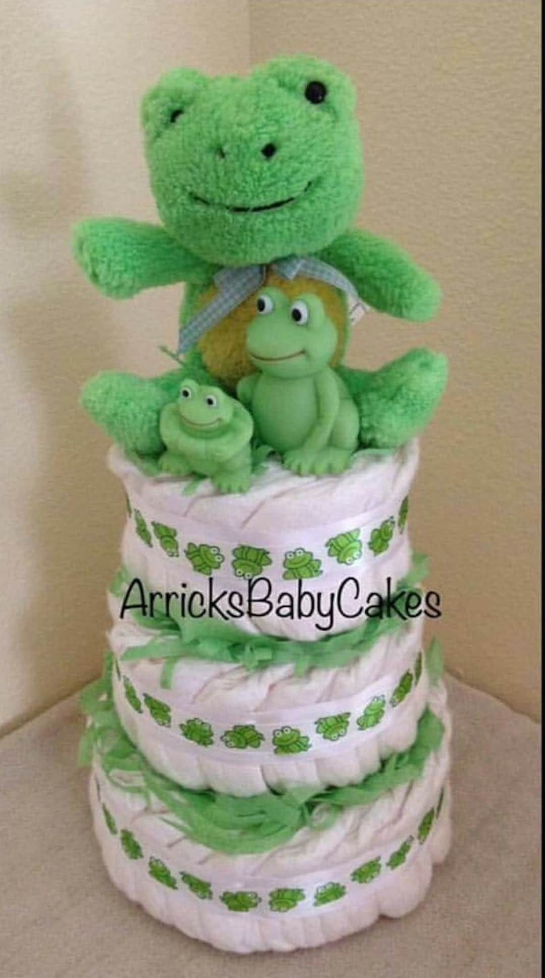 The happy Frog Unisex Diaper Cakearricksbabycakesbaby Shower ...