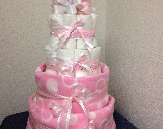 The Ms. Prissy 4 Tier Baby Girl Diaper Cake - Etsy