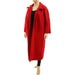 Maxi Plus Size Red Wool Coat Duster, Fall Winter Spring Long Boiled ...