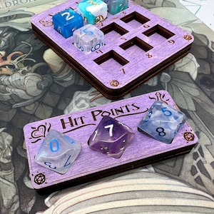 Wooden HP Tracker, Hit Point Tracker for Dungeons and Dragons, Dnd ...