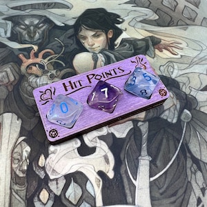 Wooden HP Tracker, Hit Point Tracker for Dungeons and Dragons, Dnd ...