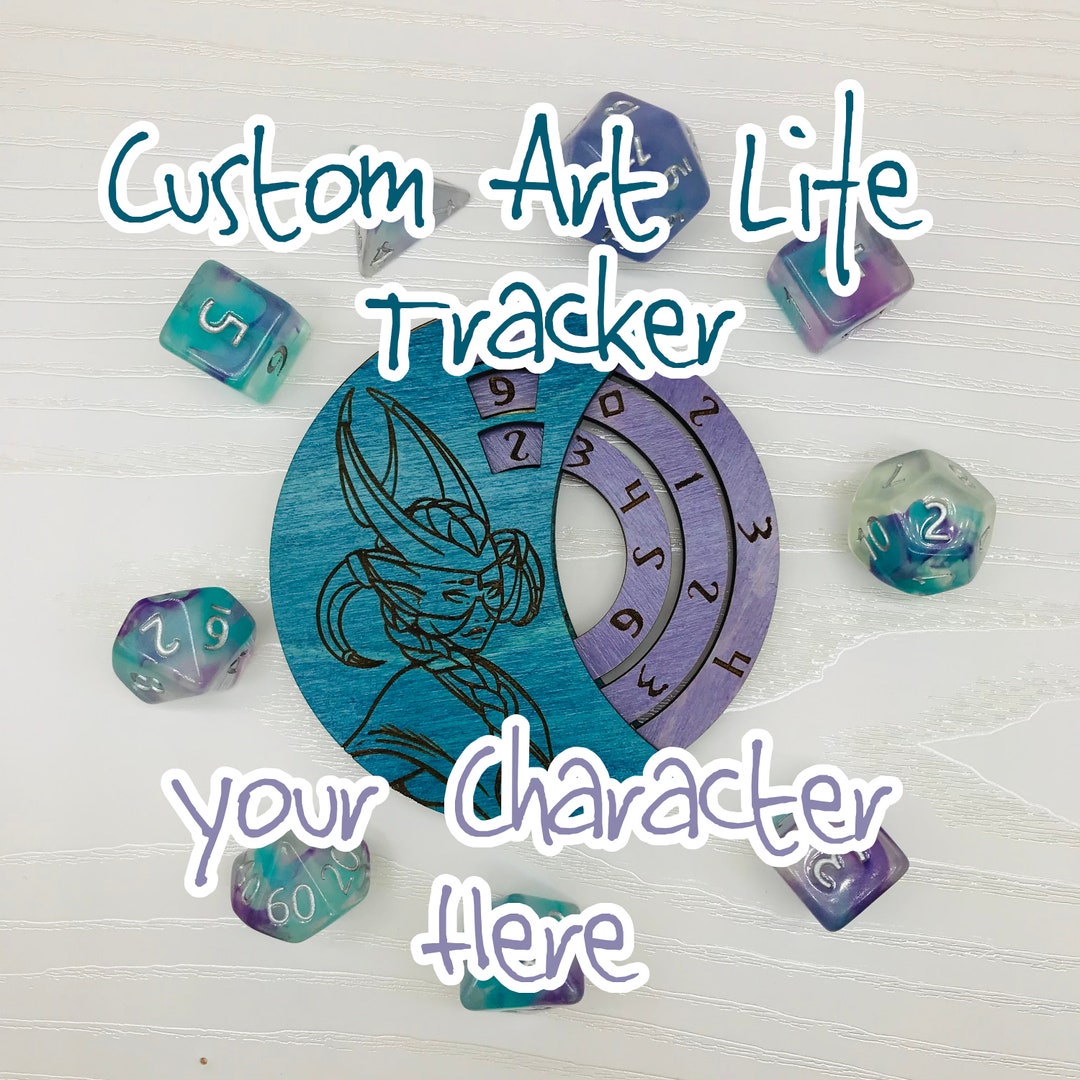 Custom Art TTRPG Dungeons and Dragons Life Counter - Etsy