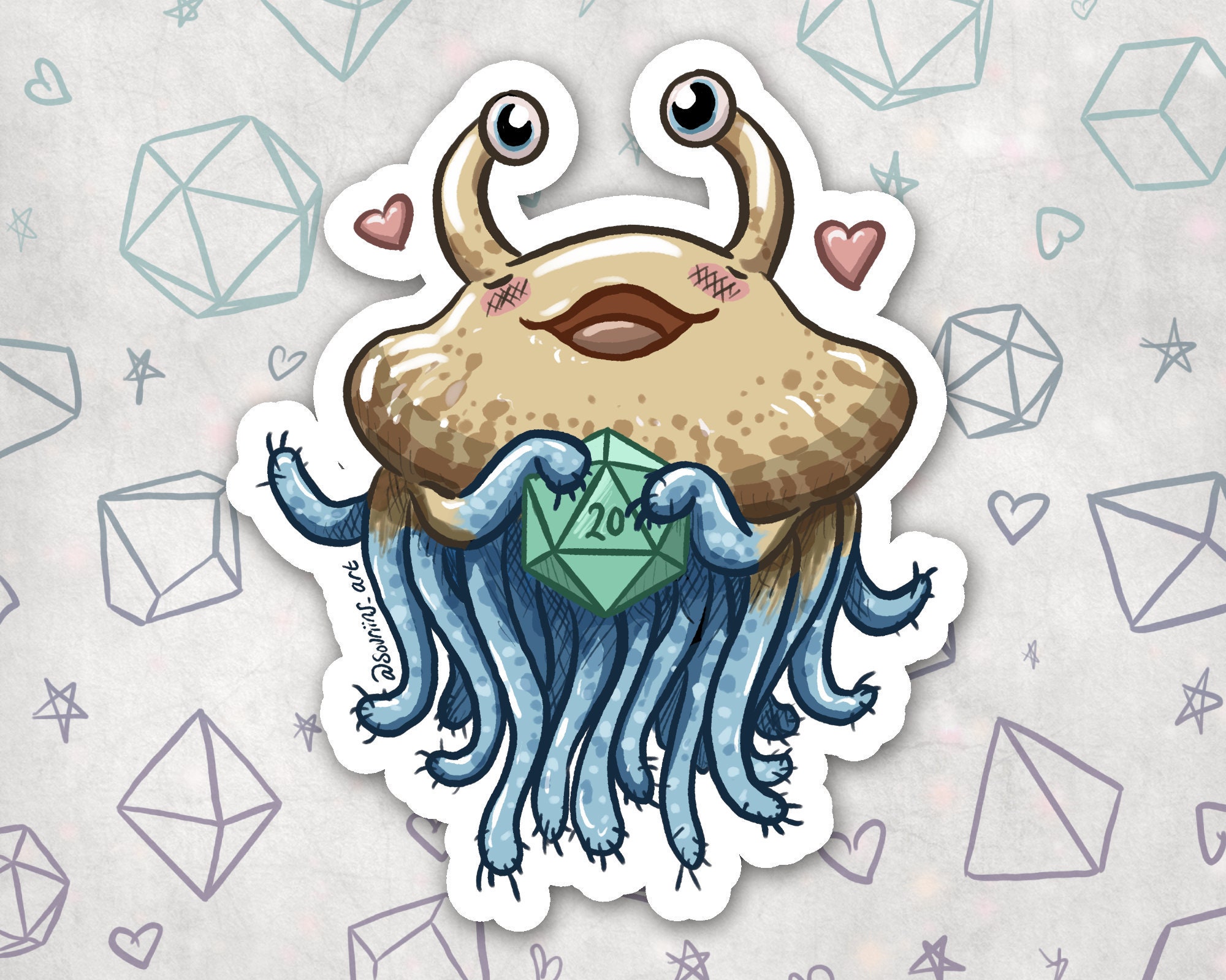 Any 4 Stickers Adorable Dungeons and Dragons Baby Flumph | Etsy