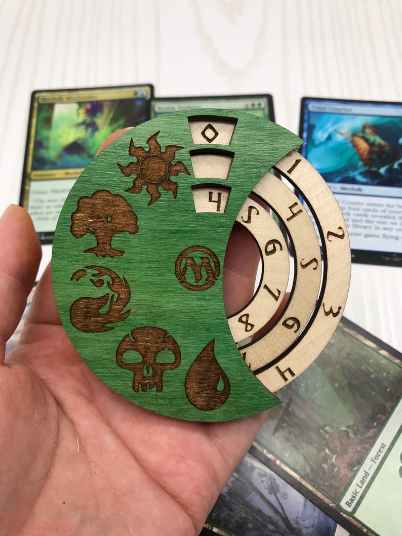 Wooden Radial 3 Digit MTG Life Counter MTG HP Tracker Dnd | Etsy