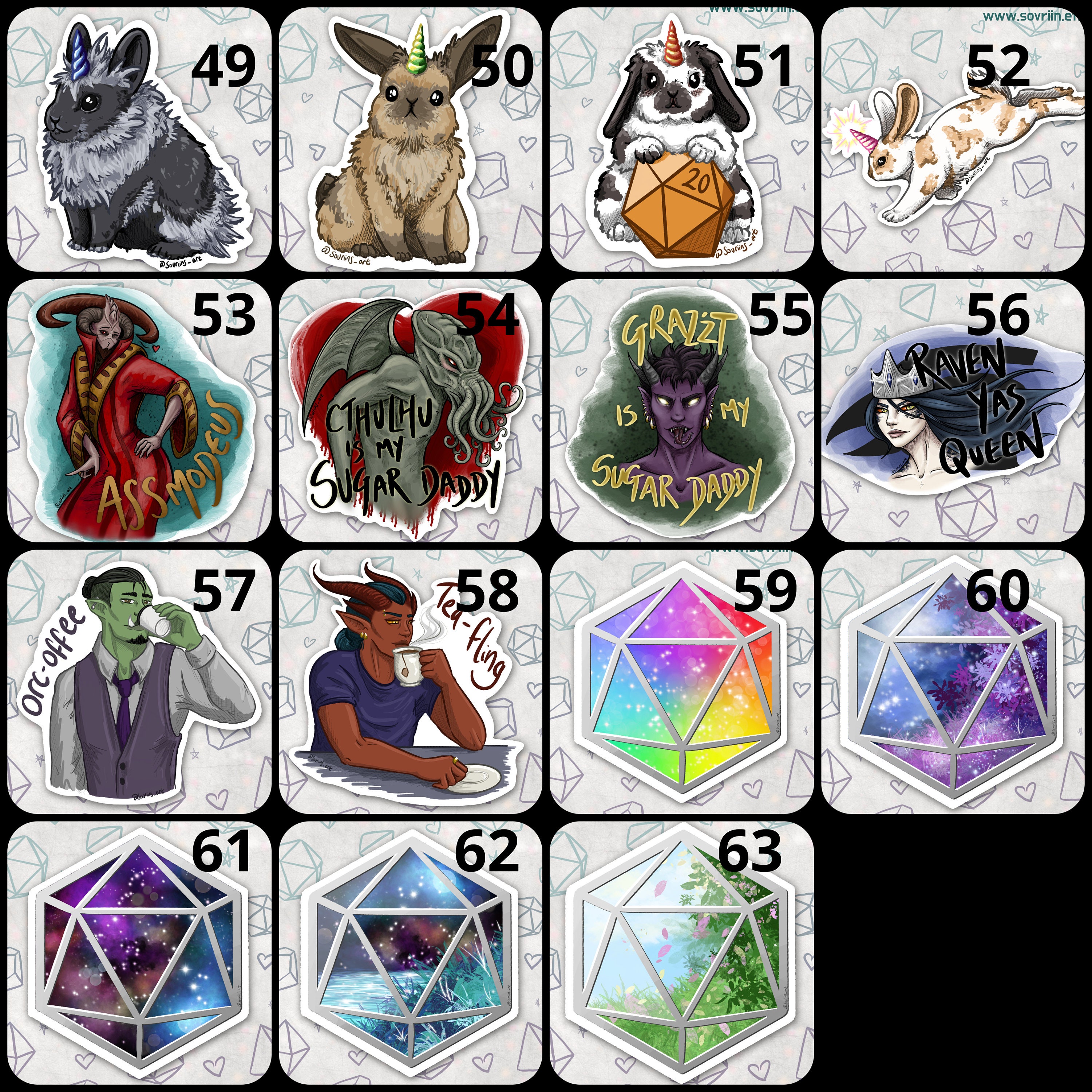 Any 3 Stickers Adorable Dungeons and Dragons Baby Rust | Etsy