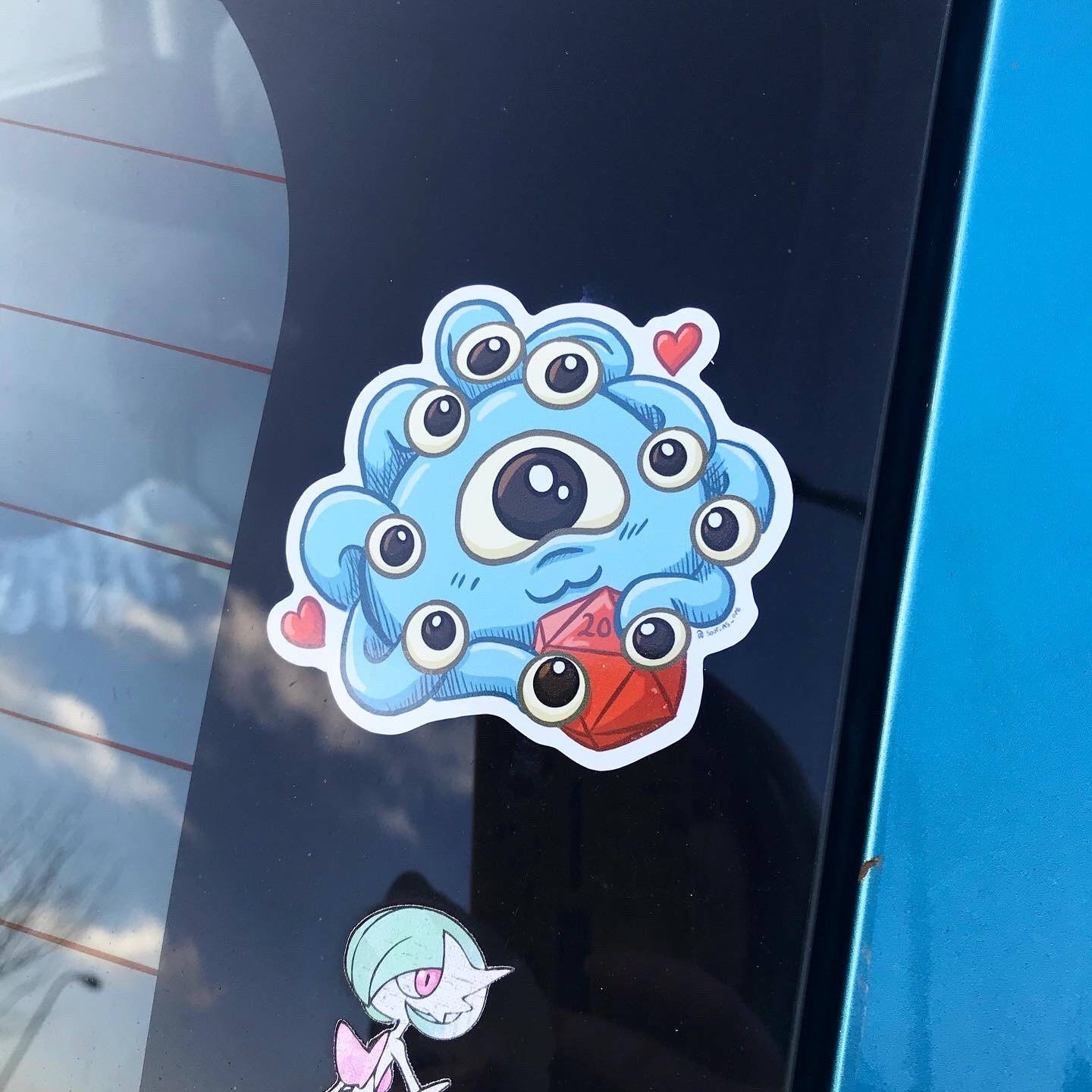 Any 4 Stickers Adorable Dungeons and Dragons Baby Beholder | Etsy