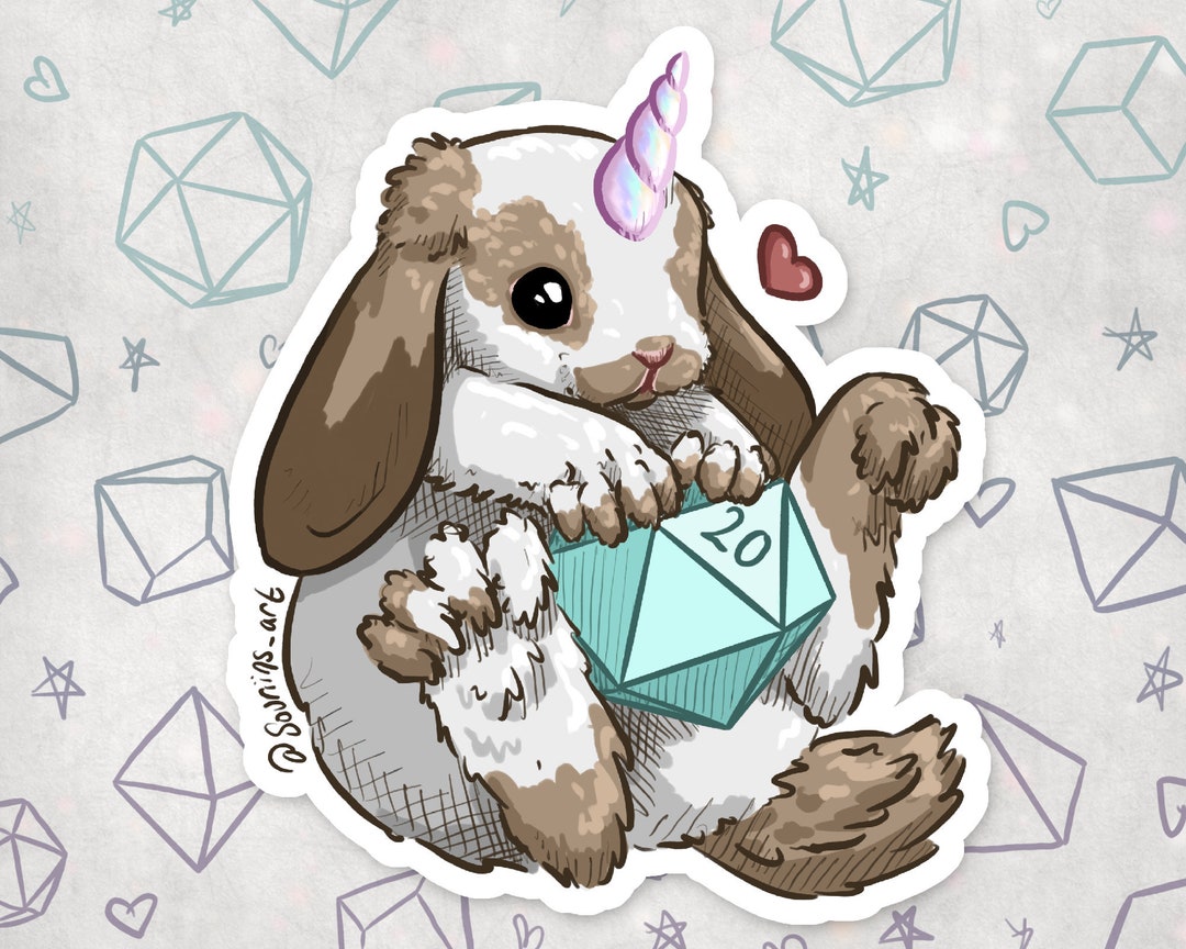 Any 3 Stickers! Adorable Dungeons and Dragons Baby Almiraj Waterproof ...
