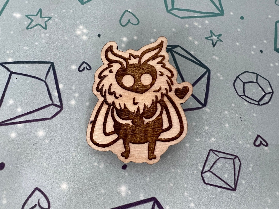 Cute Mothman Pin, Chibi Mothman, Cryptid Pin Badge, Wooden Pin Badge - Etsy